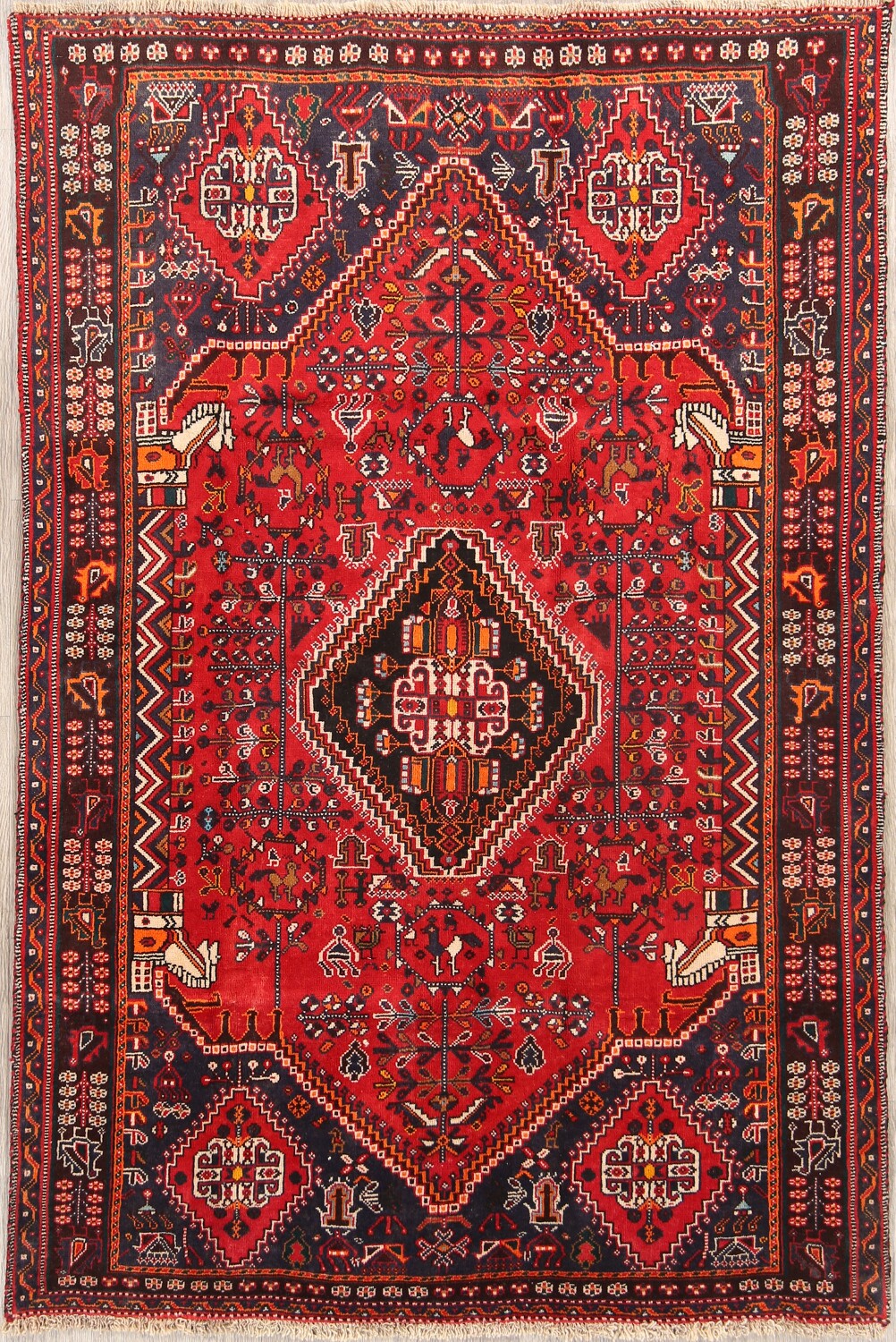 Pictorial Nomad 5x7 Shiraz Persian Area Rug