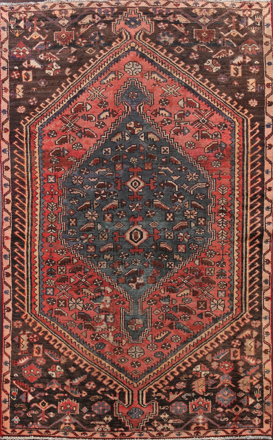 Antique Geometric Malayer Persian Area Rug 4x6