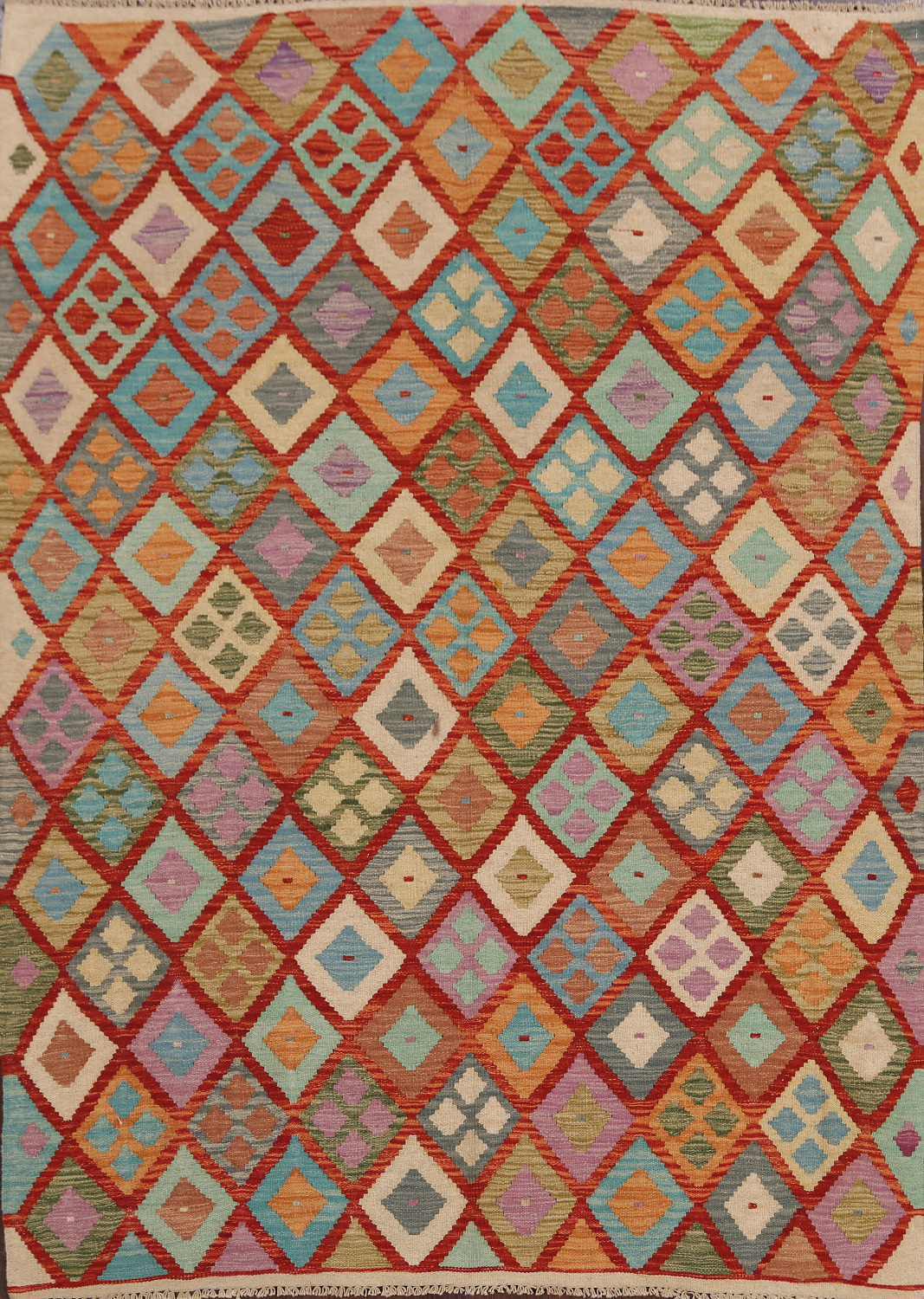 Flat-Woven Kilim Oriental Area Rug 5x6