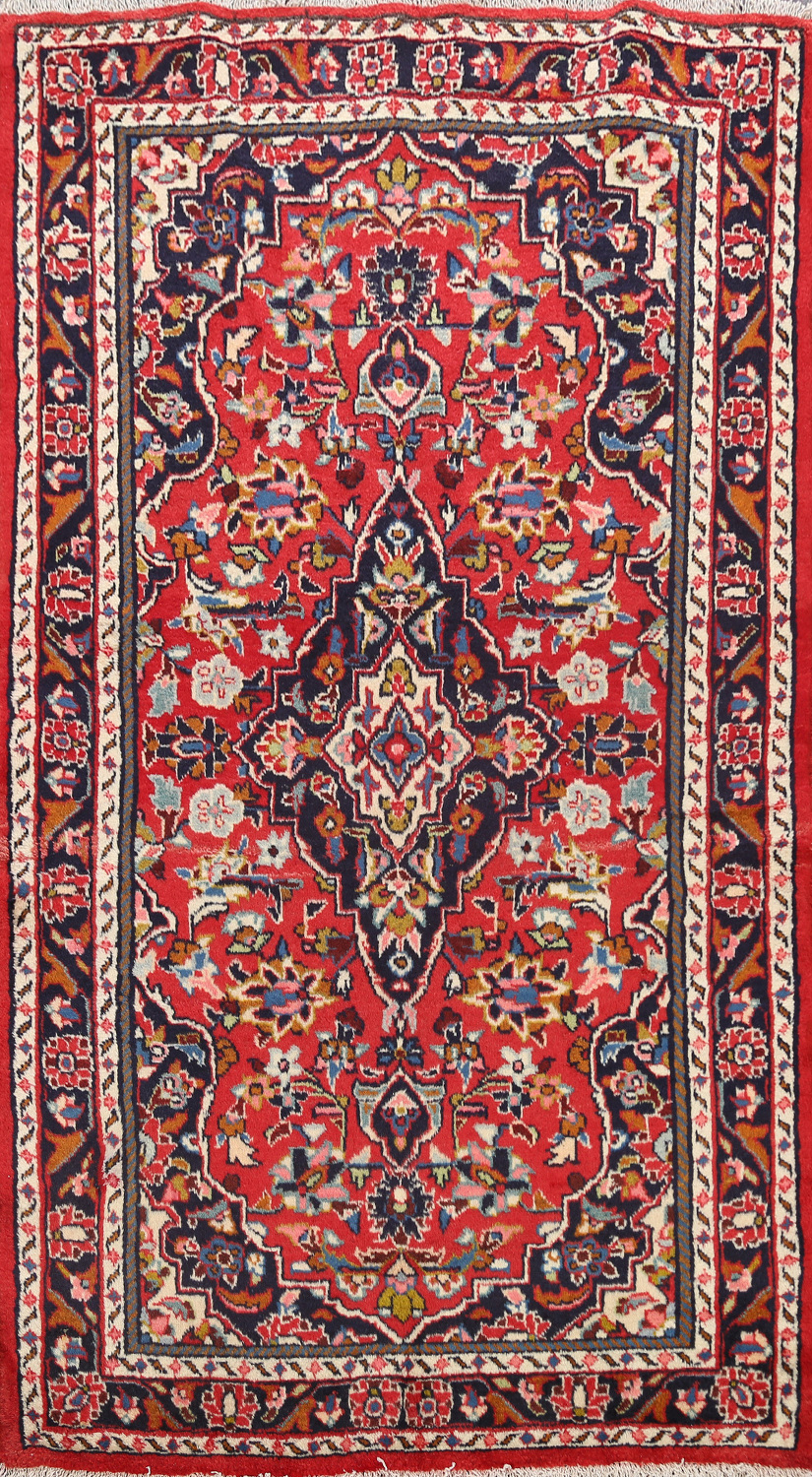 Floral Kashan Persian Area Rug 4x6