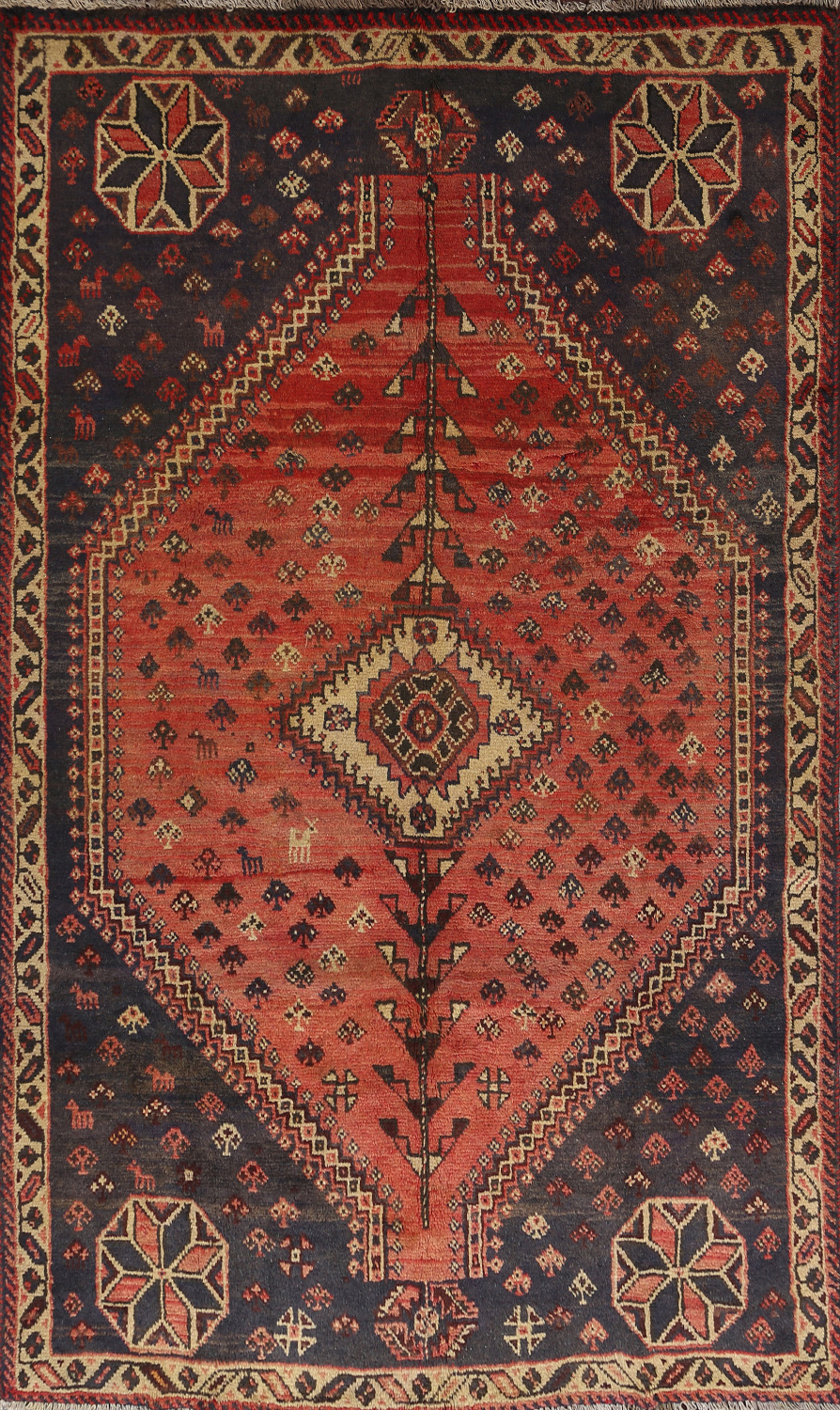 Tribal Geometric Shiraz Persian Area Rug 7x9