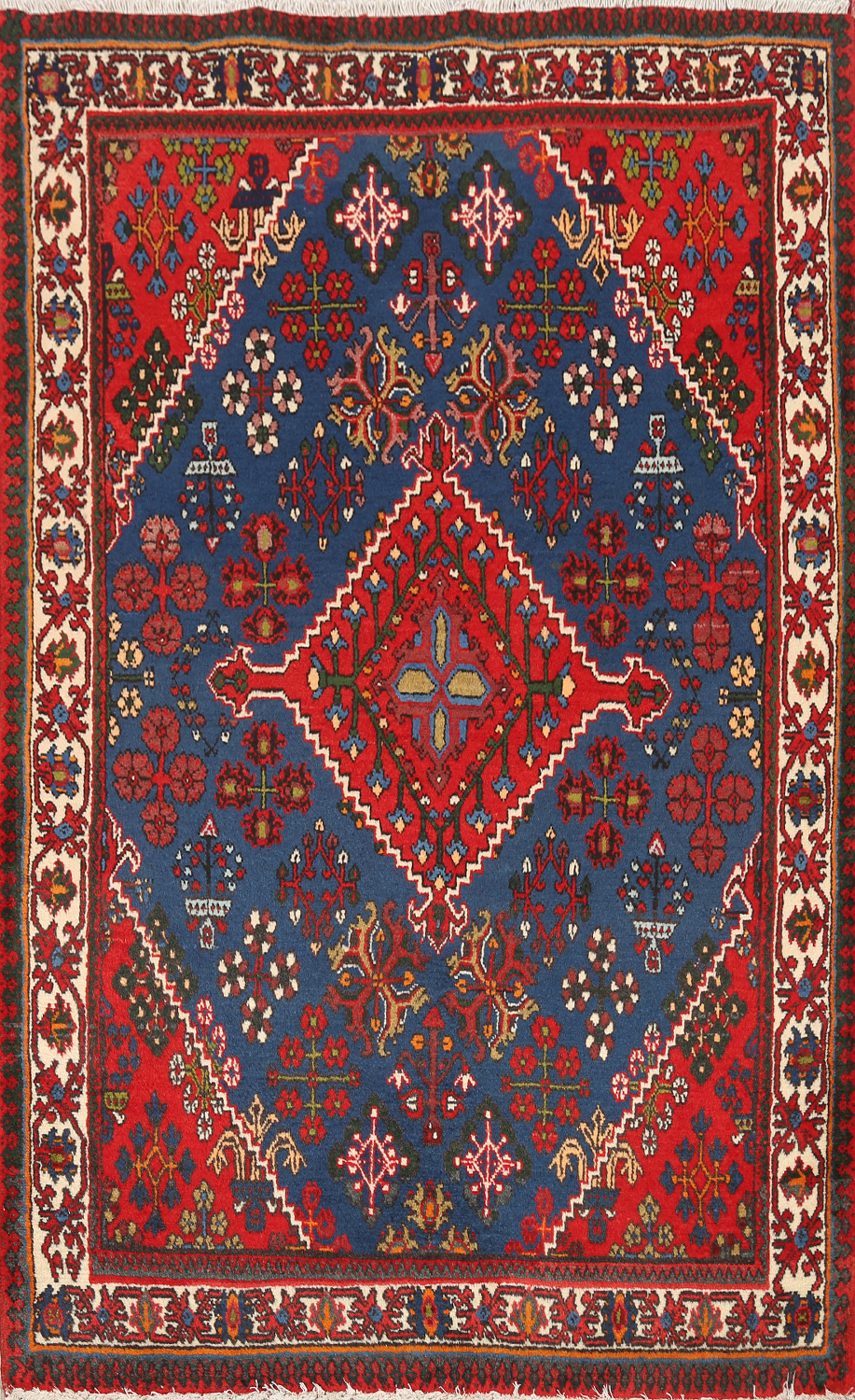 Geometric Joshaghan Persian Area Rug 4x5