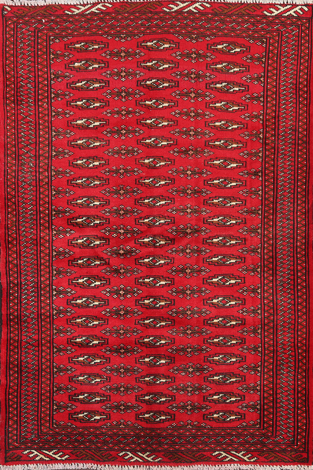 Elephant Foot Bokhara Persian Area Rug 3x5