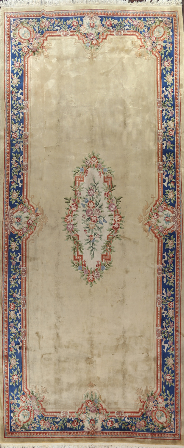 Vintage Peking Wool Area Rug 10x20 Large