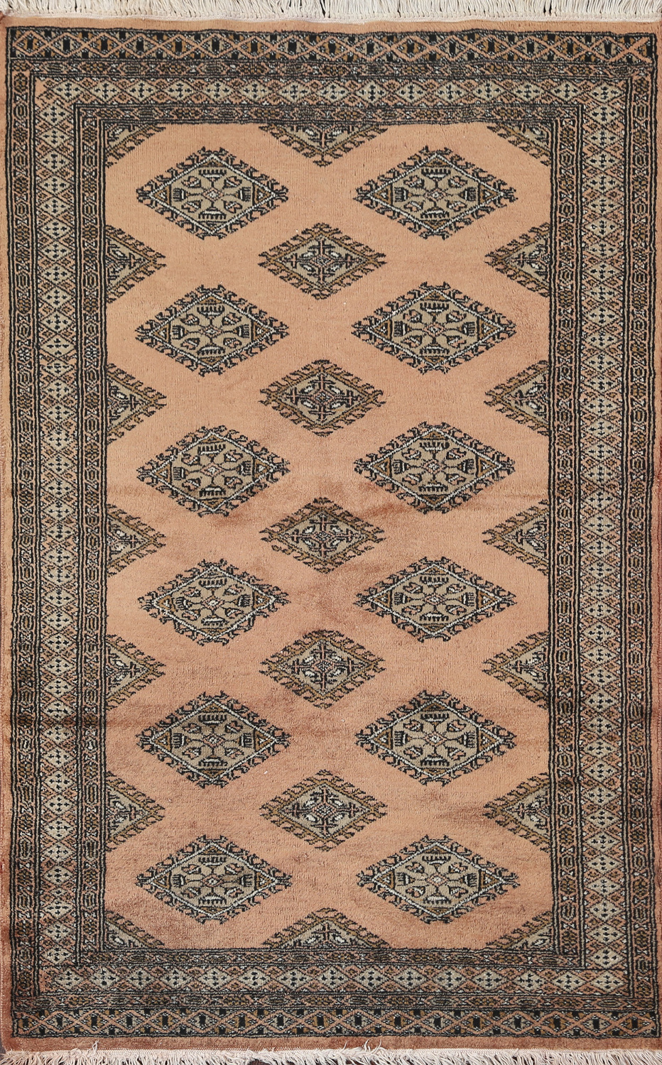 Vintage Bokhara Handmade Rug 3x5