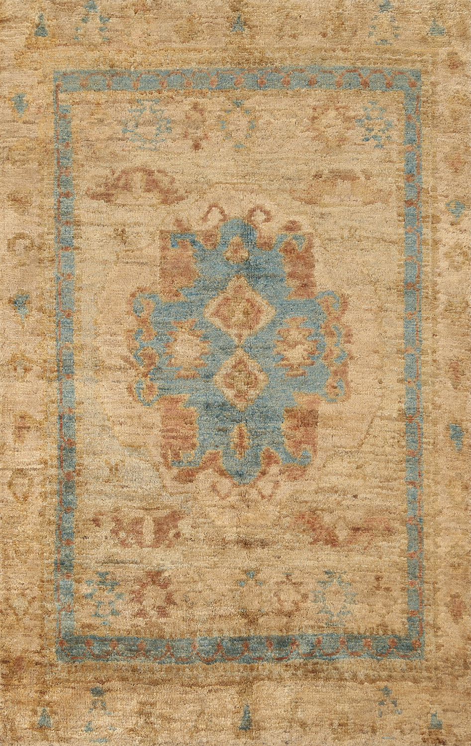 Geometric Oushak Handmade Area Rug 5x8