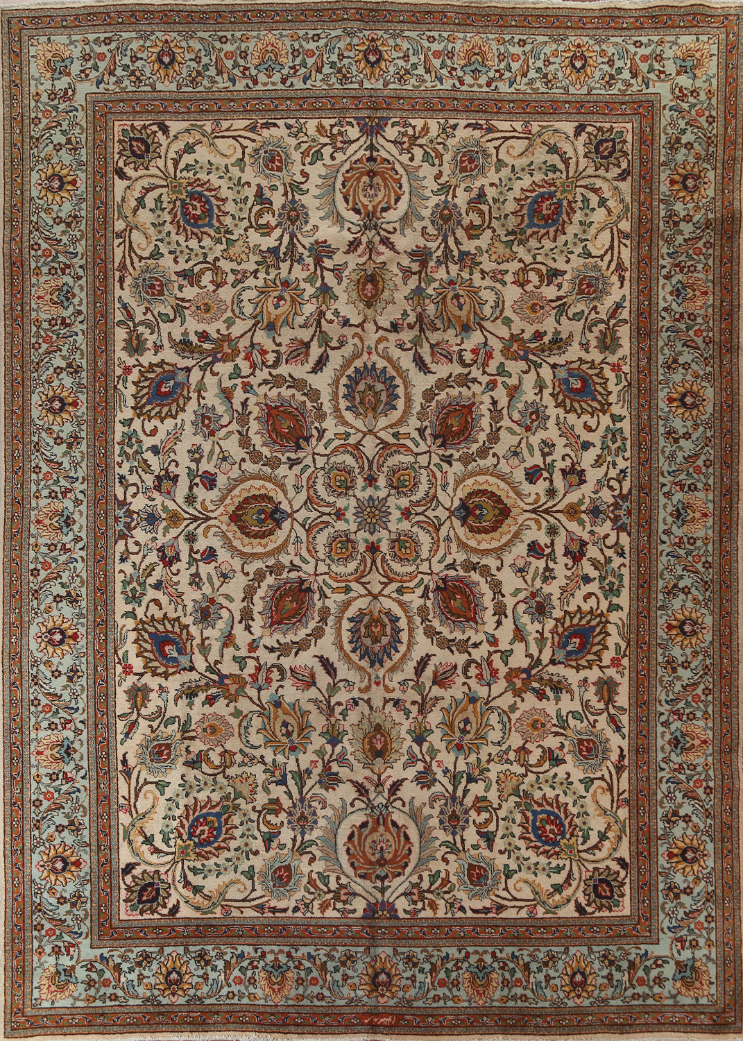 Handmade Floral Tabriz Persian Area Rug 10x13