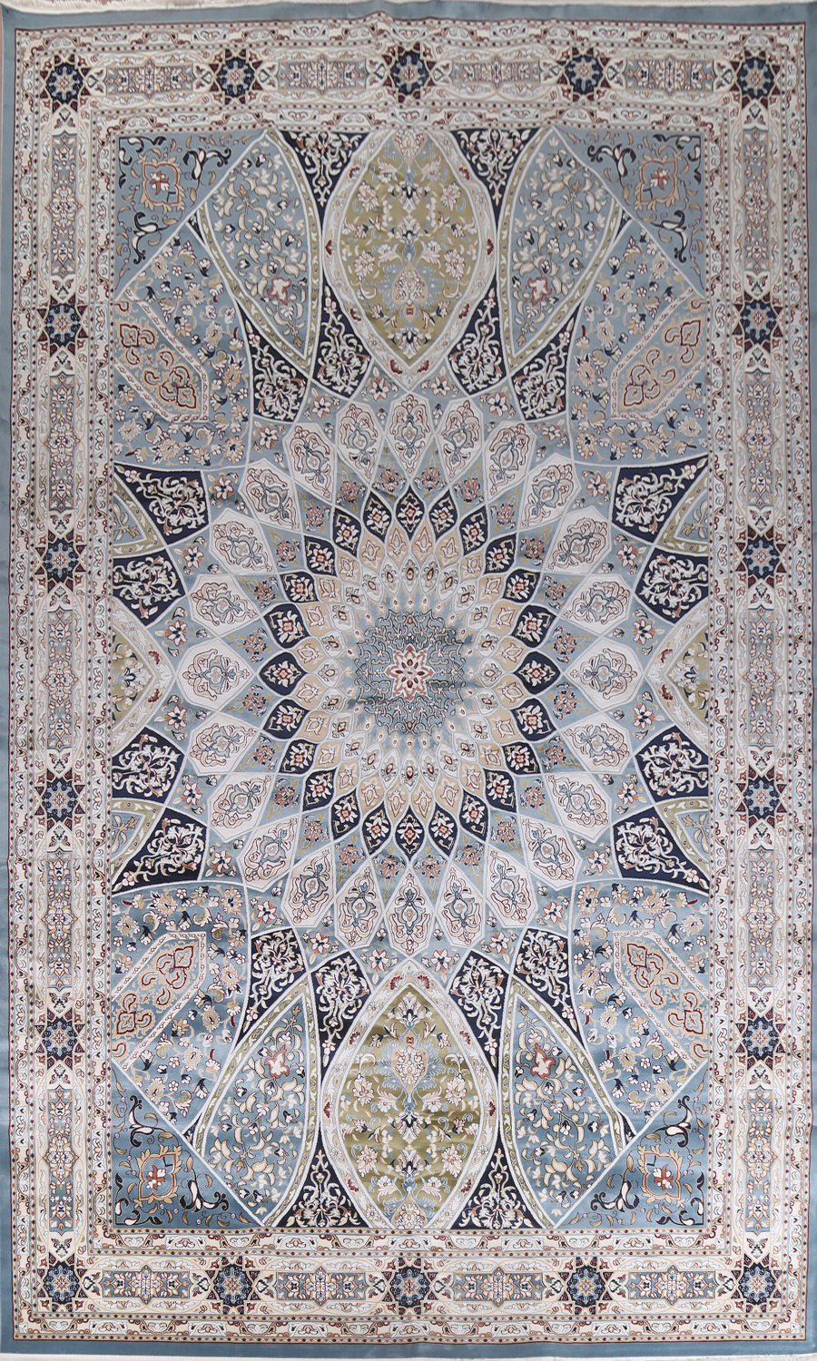 Palace Size Geometric Tabriz Turkish Rug 13x20