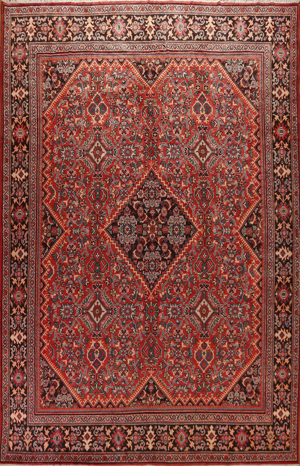 Pre-1900 Vegetable Dye Bakhtiari Persian Large Rug 13x18