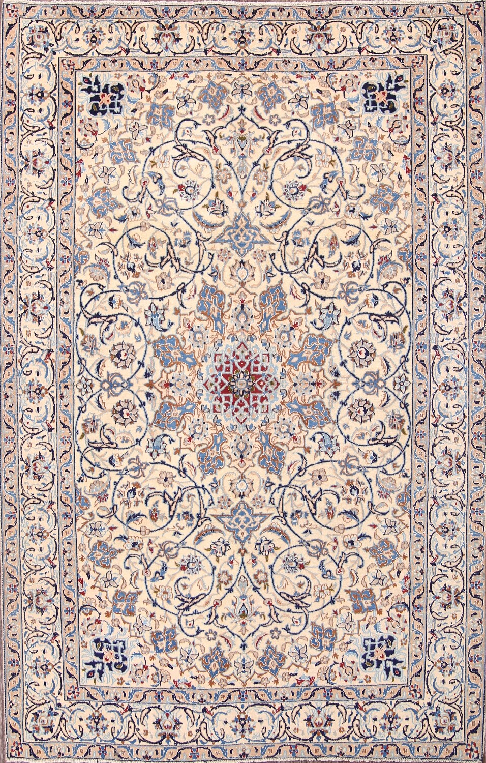 5x8 Nain Isfahan Persian Area Rug