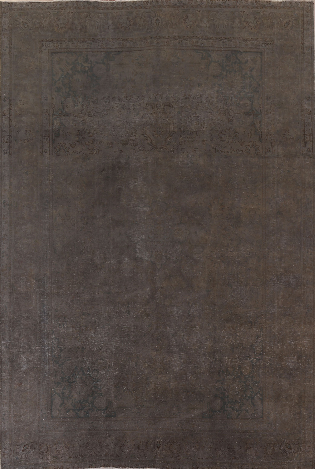 Distressed Over-Dyed Tabriz Persian Area Rug 10x12