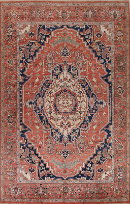 Vegetable Dye Heriz Serapi Persian Area Rug 9x12