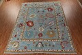 Light Blue Oushak Large Oriental Rug 12x16