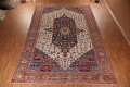 Pre-1900 Masterpiece Vegetable Dye Heriz Serapi Persian Rug 13x19