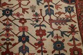 Pre-1900 Masterpiece Vegetable Dye Heriz Serapi Persian Rug 13x19