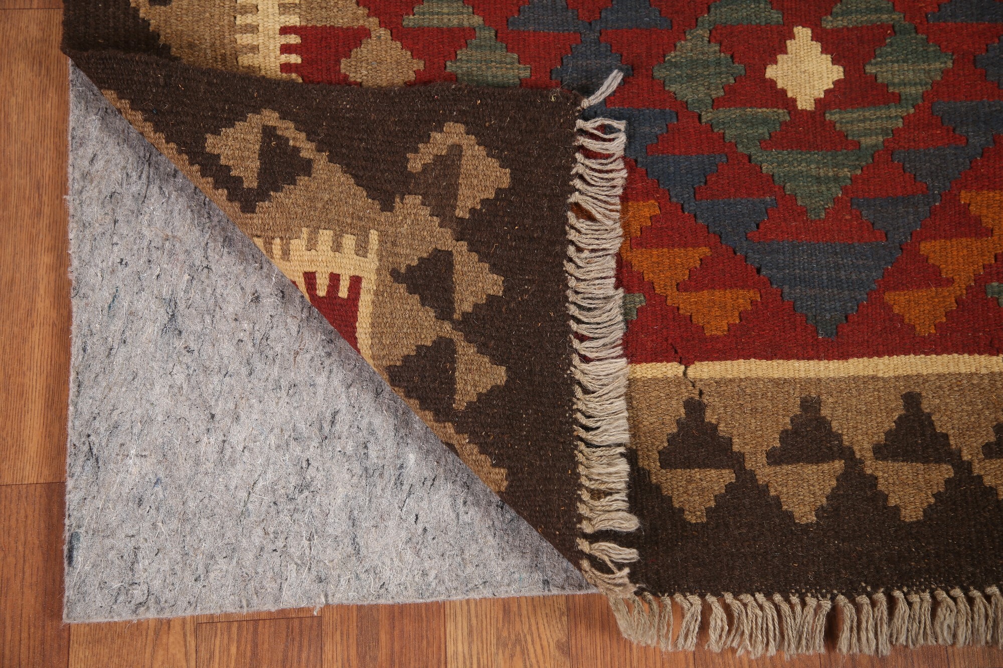 Reversible Wool Kilim Area Rug 4x6