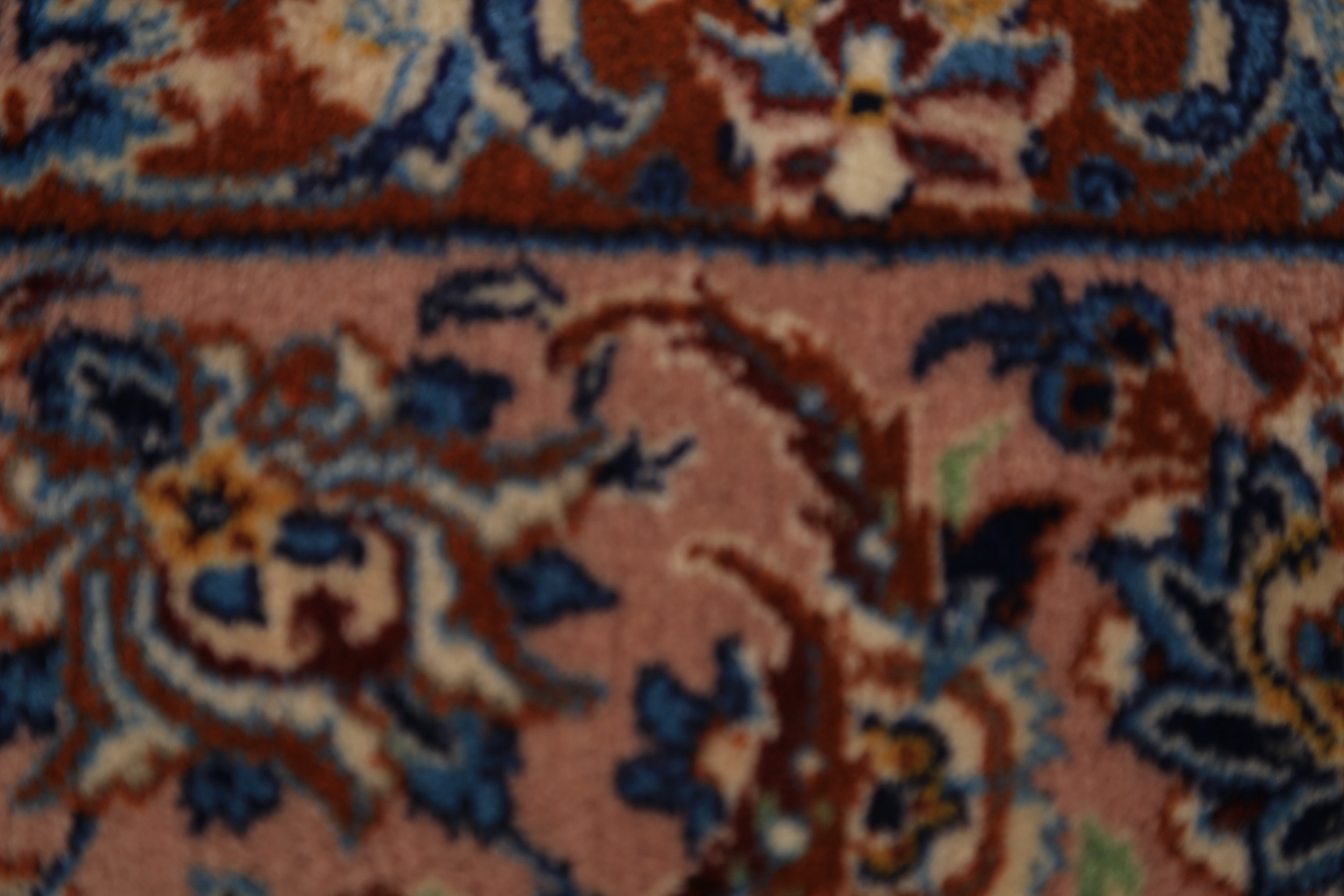 Vegetable Dye Blue Silk Animals Isfahan Persian Rug 3x5