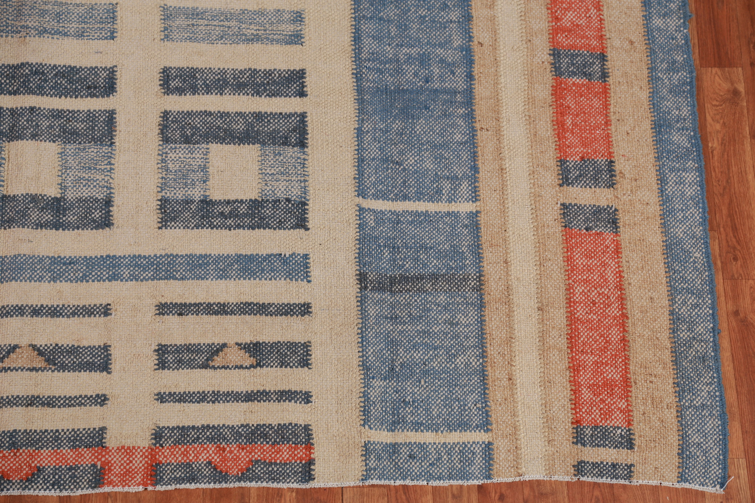 Vegetable Dye Jute Kilim Turkish Square Rug 9x9